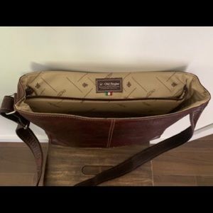 Old Angler | Bags | Old Angler Calfskin Handmade Leather Messenger Bag ...